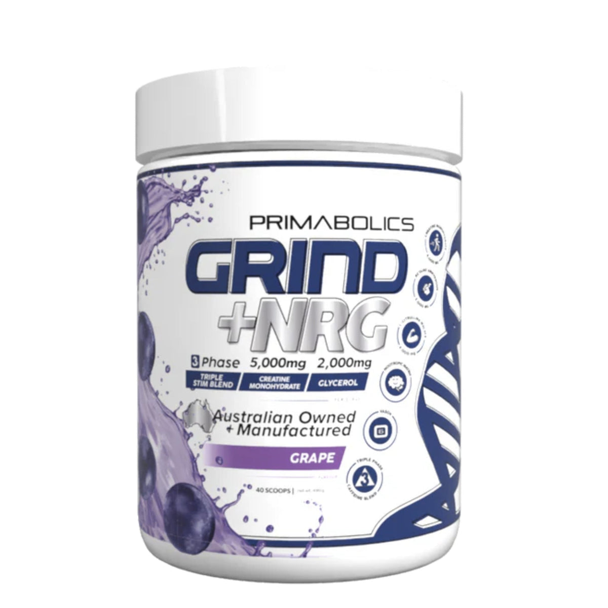 Grind + NRG by Primabolics | Stimulant Blend Pre-Workout – supps247
