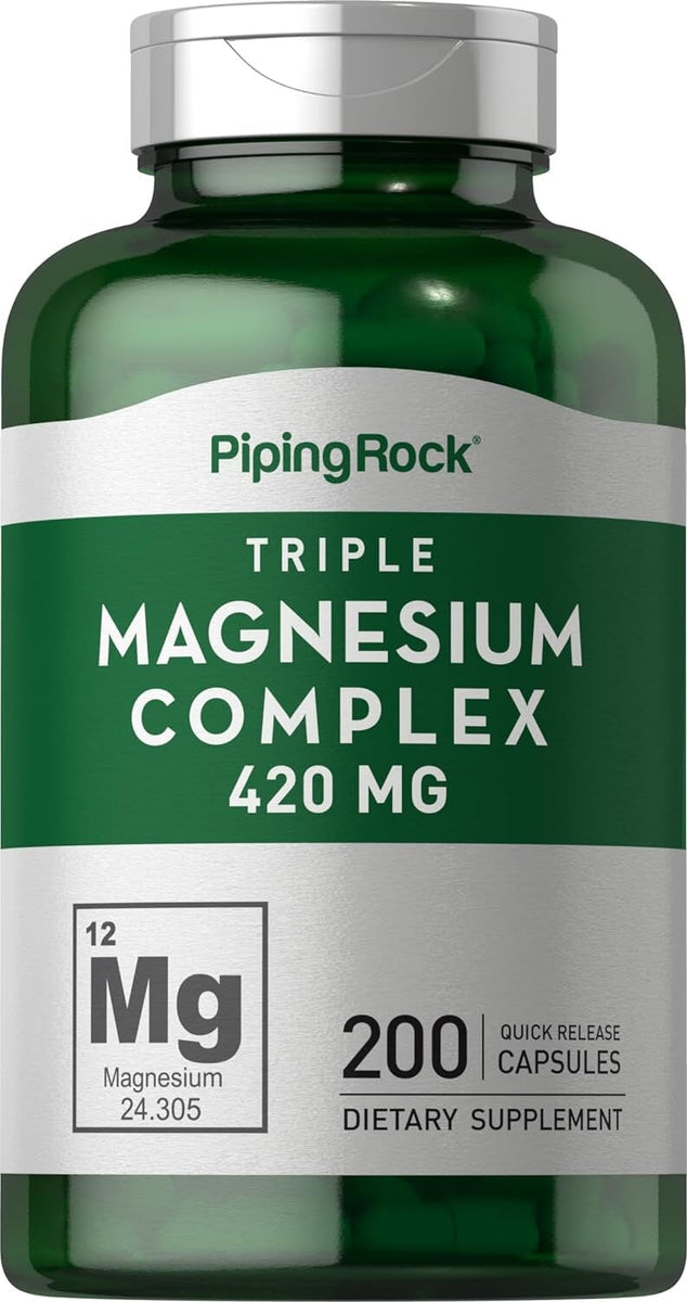 Triple Magnesium Complex | 420 mg | 200 Capsules | Magnesium Oxide, Ci ...